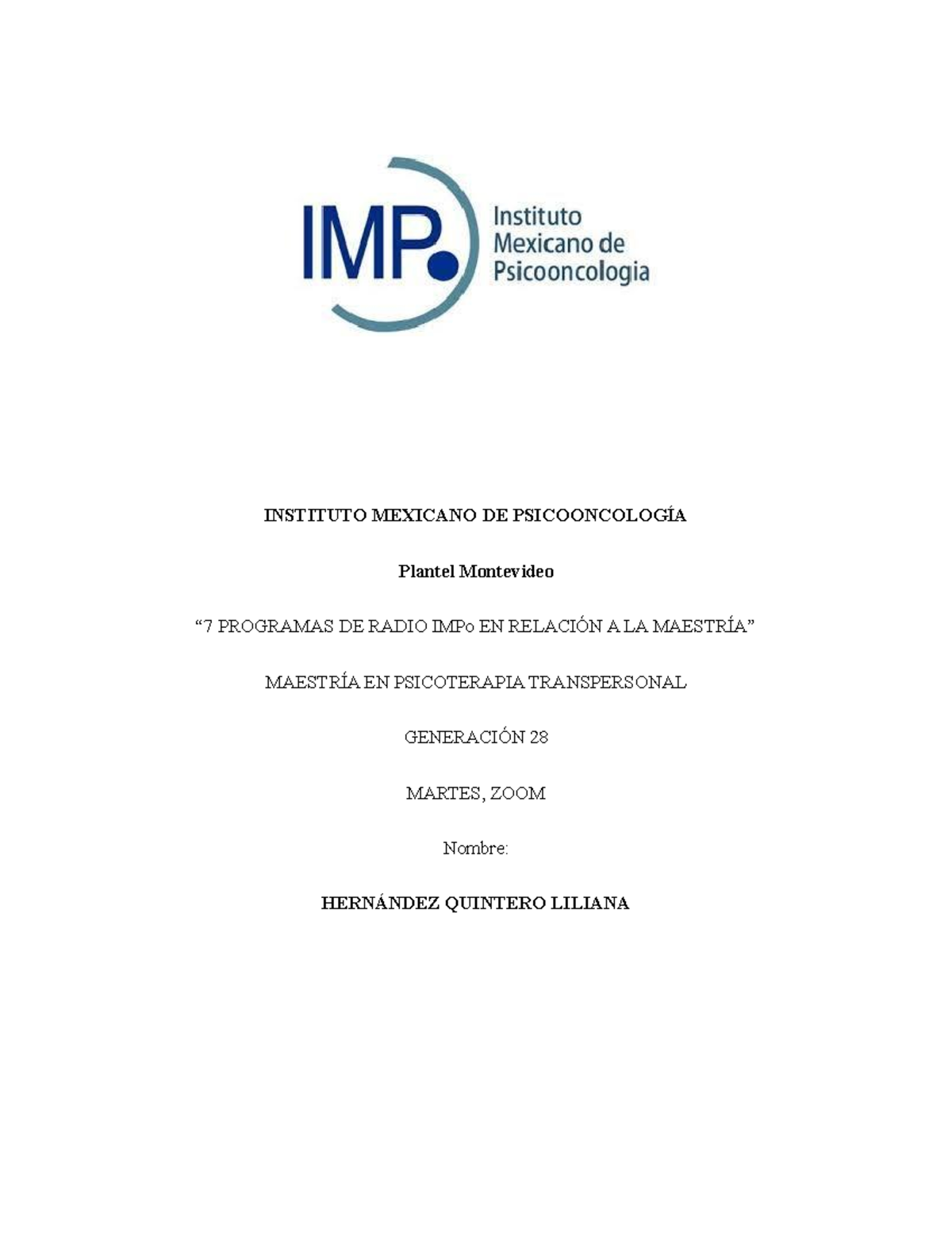 7 Programas Radio IMPo DE LA Maestría - INSTITUTO MEXICANO DE ...