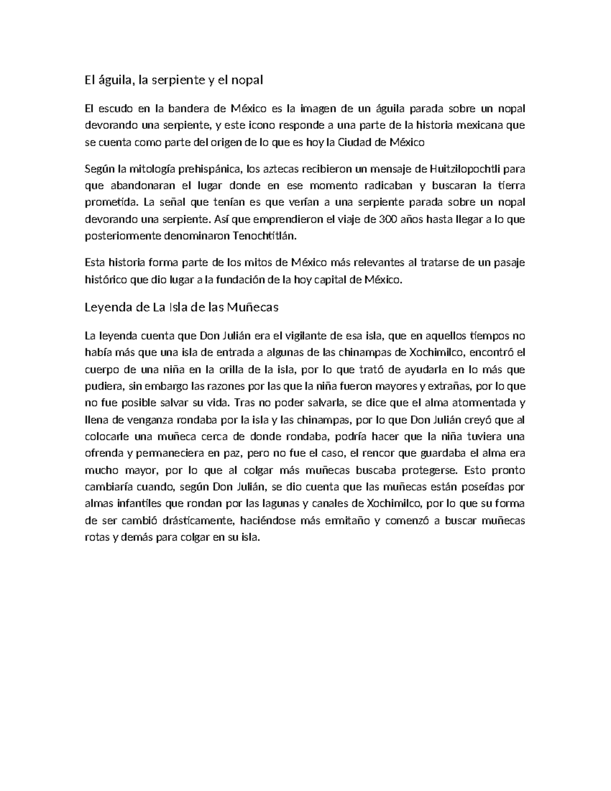 Mitos Y Leyendas 222 El águila La Serpiente Y El Nopal El Escudo En