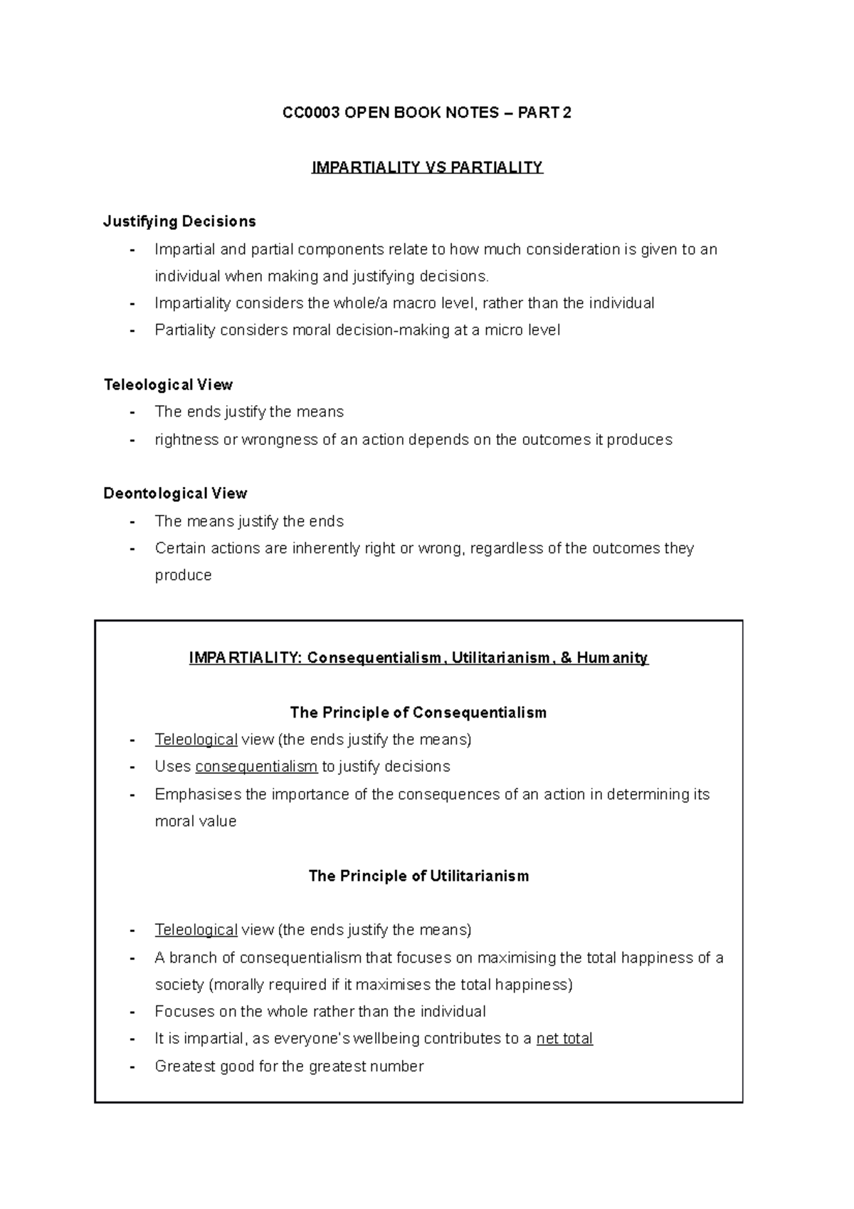 CC0003 OPEN BOOK Notes PART 2 - CC0003 OPEN BOOK NOTES – PART 2 ...