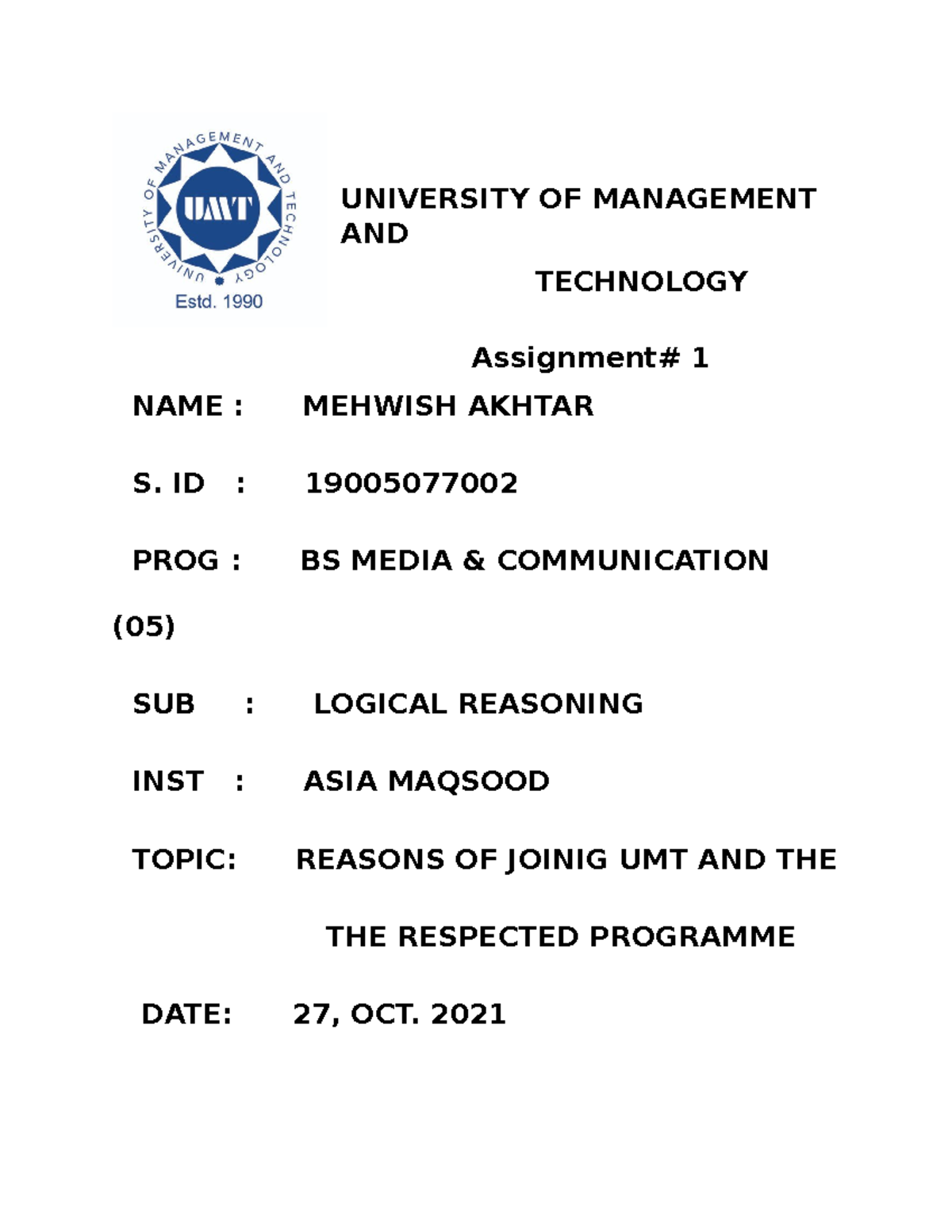Logical reasoning is a subject through you can make good descisions ...