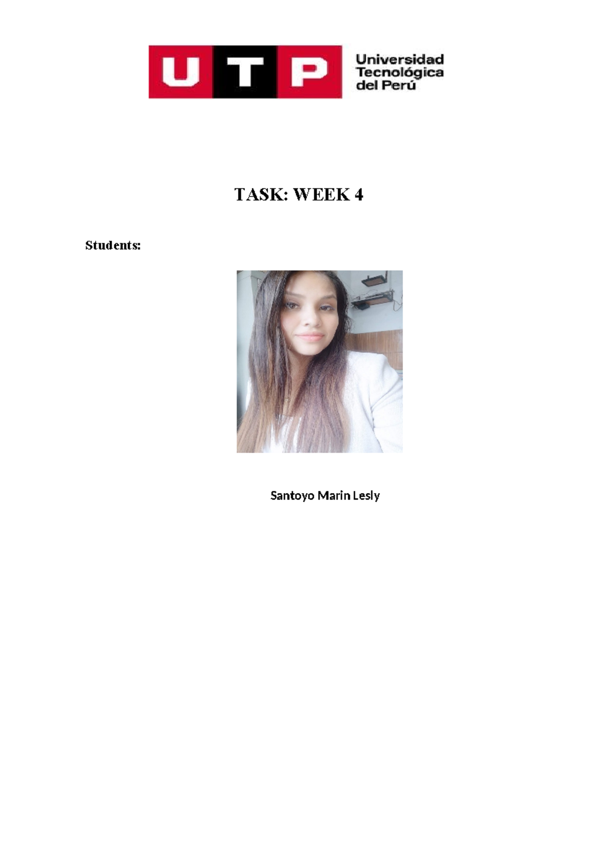 rutinas diarias - Ingles II - TASK: WEEK 4 Students: Santoyo Marin Lesly - Studocu