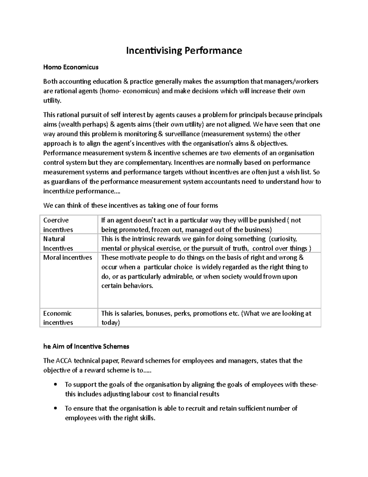 Incentivising perform SMR - Incentivising Performance Homo Economicus ...