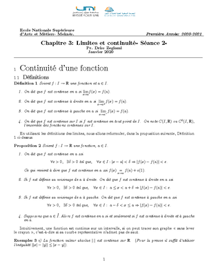 Analyse S2 - Cours : Analyse Module : Analyse 2 Section : MIP Semestre ...