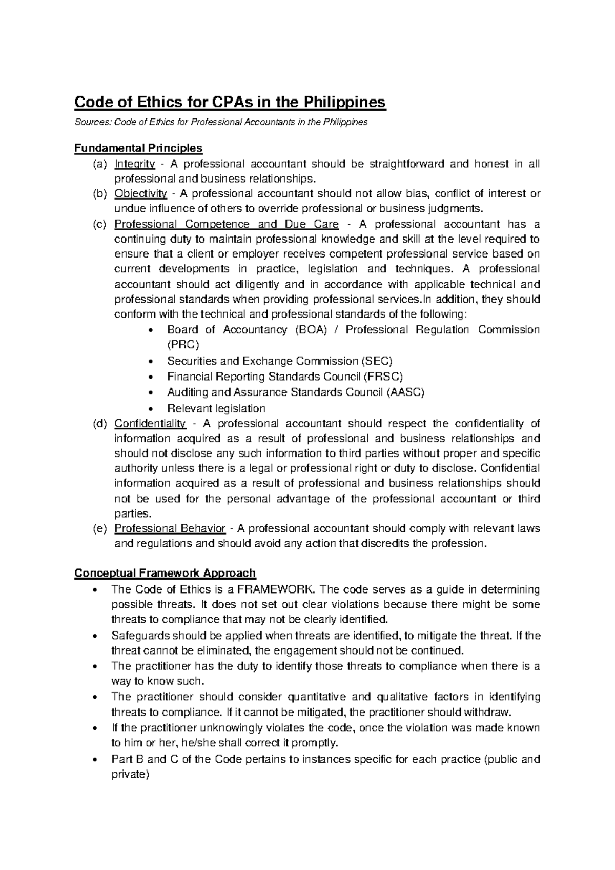 08 Code of Ethics for CPAs in the Philippines - Code of Ethics for CPAs ...