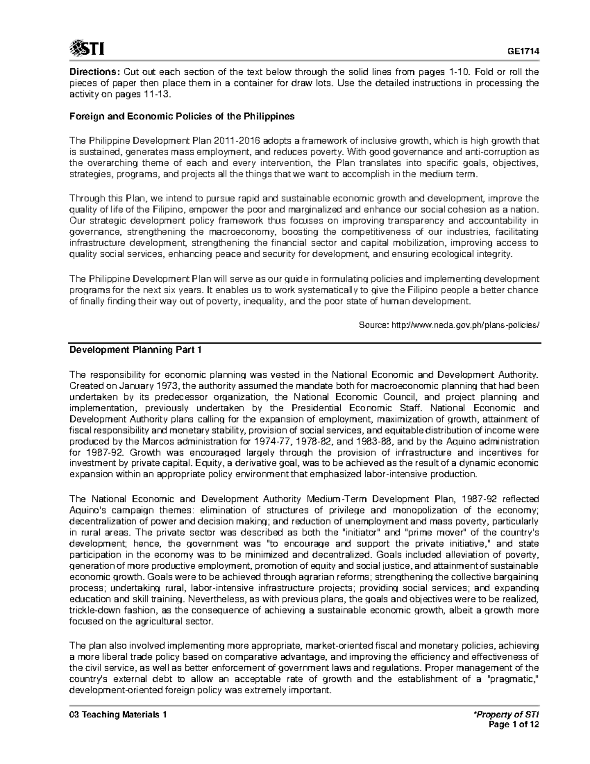 03-Teaching-Materials-1 - 03 Teaching Materials 1 *Property of STI ...
