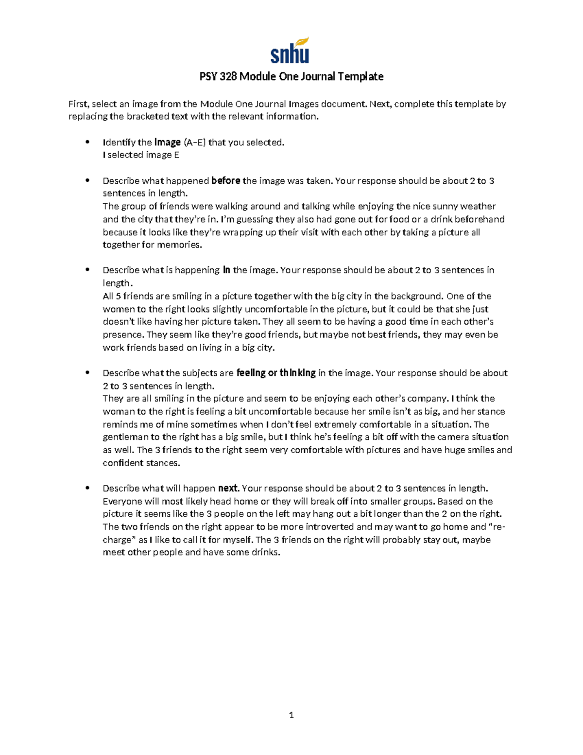 PSY 328 Module One Journal-Morgan Severson - PSY 328 Module One Journal ...
