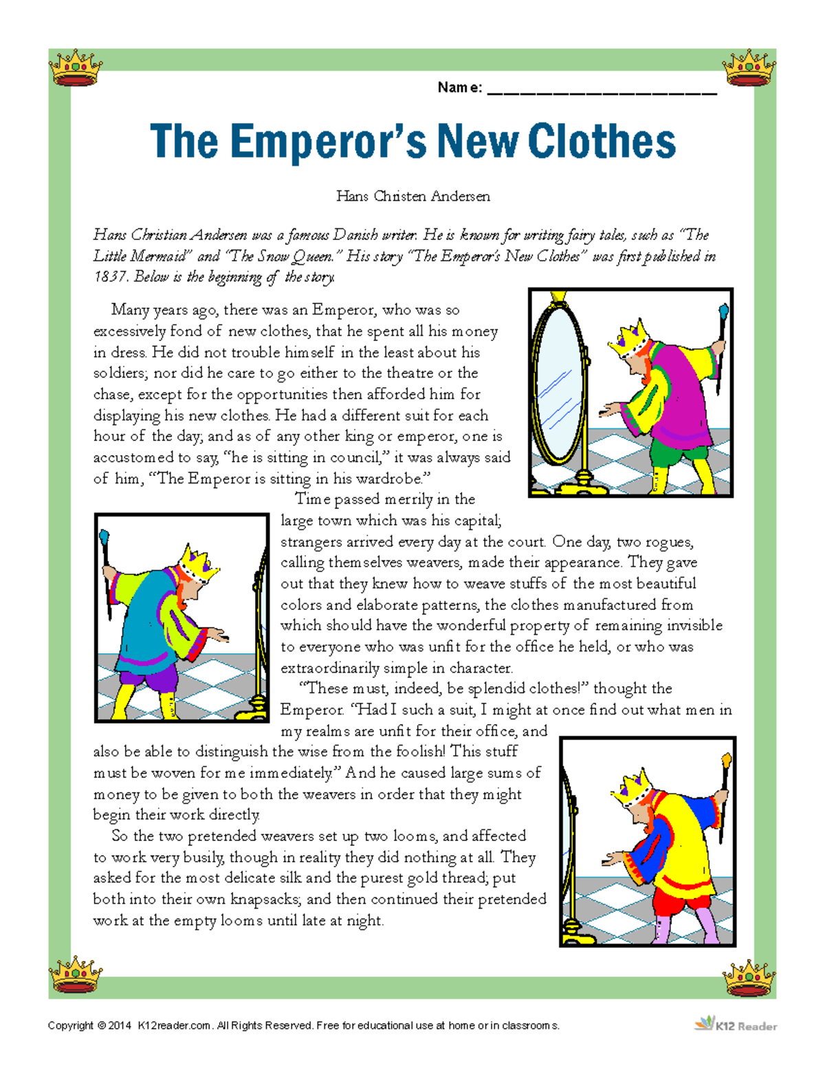 The emperors new clothes - The Emperor’s New Clothes Hans Christen ...