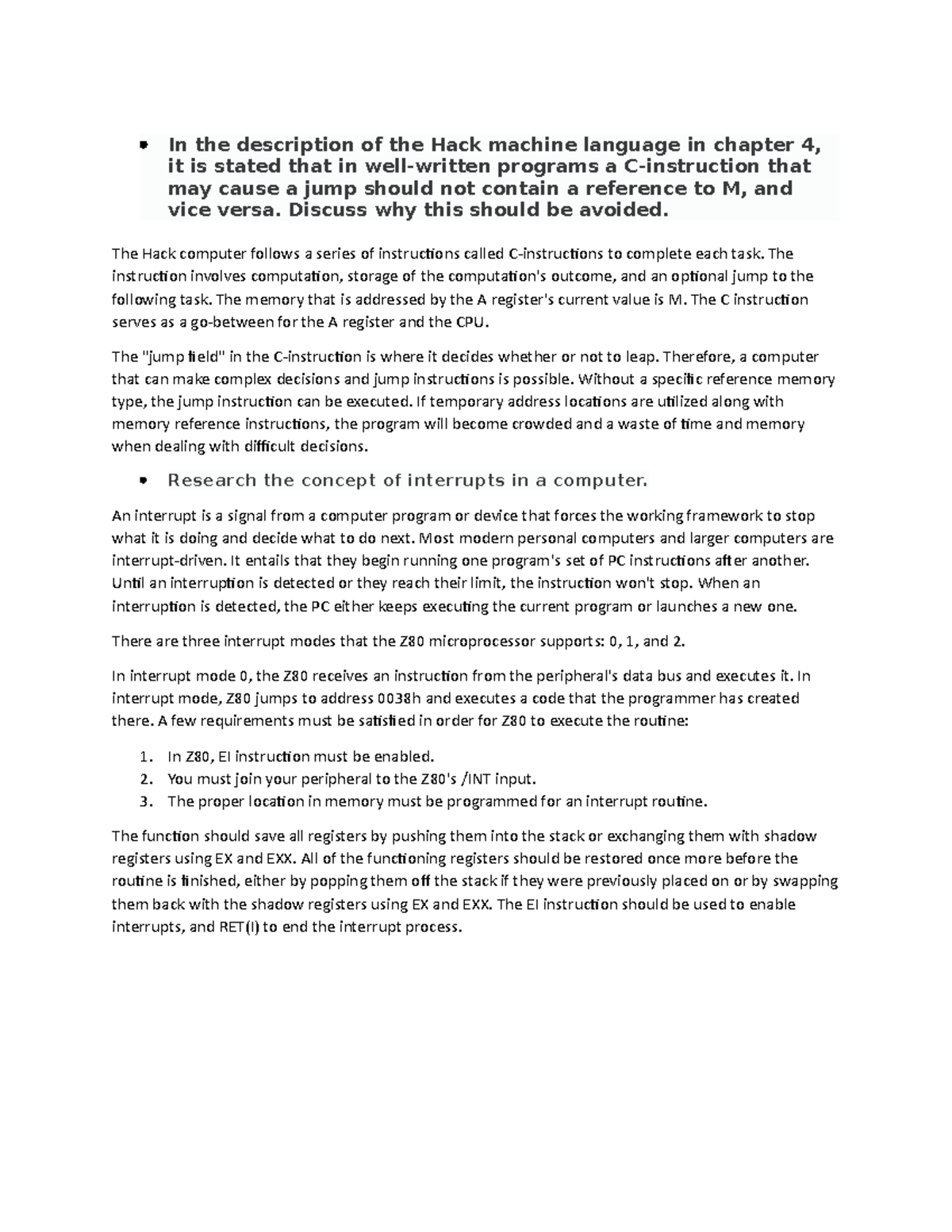 Dission-unit-6 - Cs 1104 Unit 6 Discussion - In the description of the ...