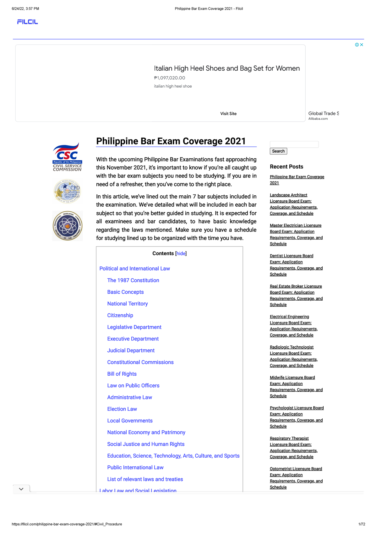 Philippine Bar Exam Coverage 2021 - Filcil - Global Trade Starts Here ...