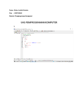 (Tugas 1 Pemrograman) Arsyad Dzikri Irawan 1507521034 - PEMROGRAMAN KOMPUTER Dosen pengampu ...