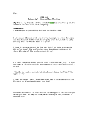 Lab8 Rocket Man key - Answers to lab - Name _____ Key (40 pts ...