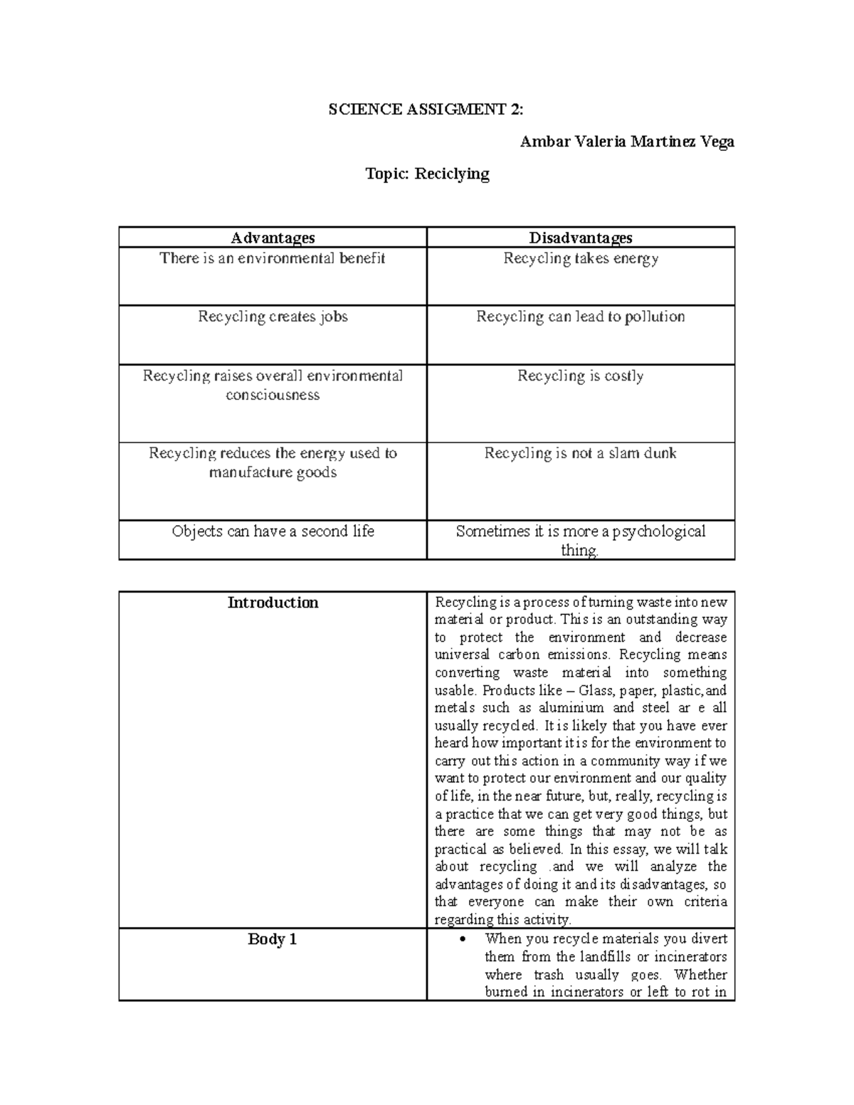 Science Assigment 2 - gggrgr - SCIENCE ASSIGMENT 2: Ambar Valeria ...