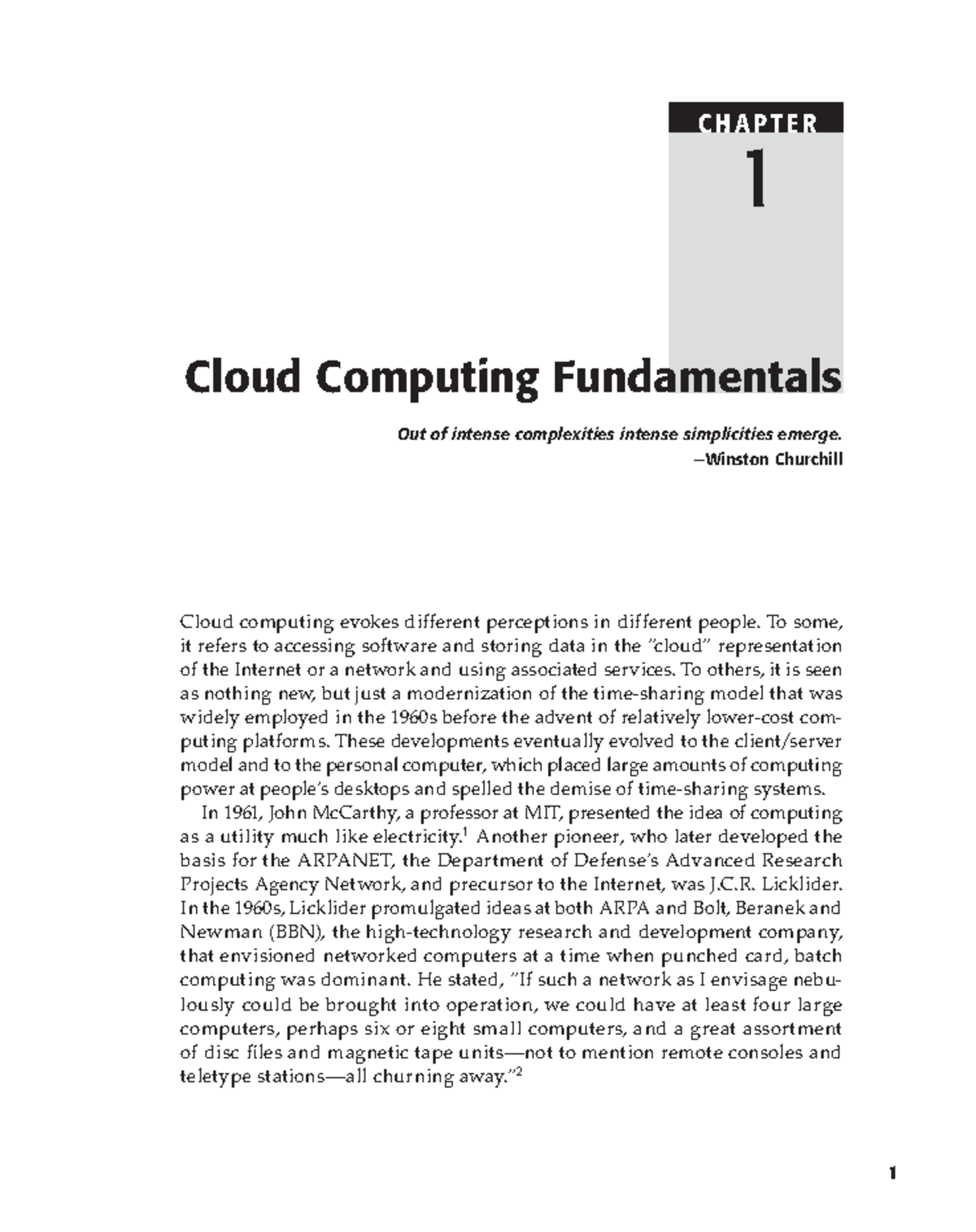 Chapter 1 - Cloud Computing Fundamentals - Cloud Security - CIT - Studocu