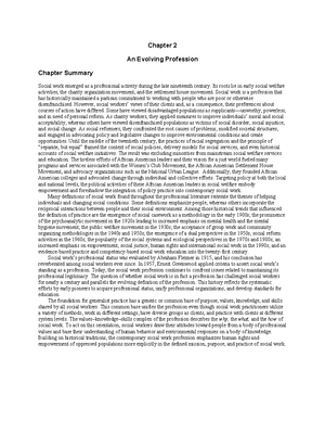 Chapter 1 summary - Chapter 1 Social Work: A Helping Profession Chapter ...