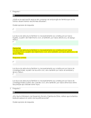 Prueba 1 Mediacion Escolar - Pregunta 1 5/ La convivencia escolar tiene un carácter formativo ...