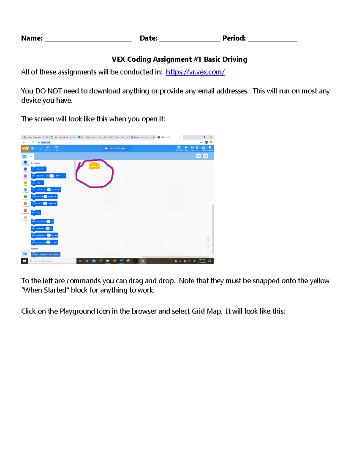 VEX Coding Assignment Using VRVex-converted - Name ...