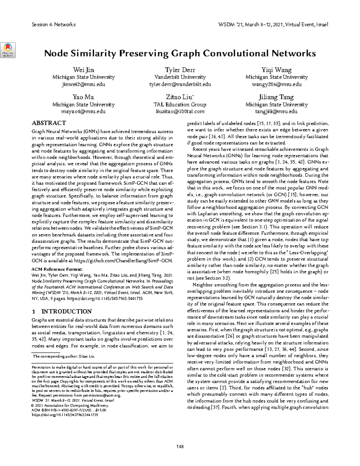 3437963 - Node Similarity Preserving Graph Convolutional Networks Wei ...