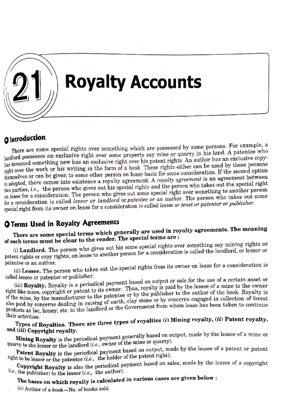 Royalty Jain n Narag - very good - 21 Royalty Accounts Introduction ...