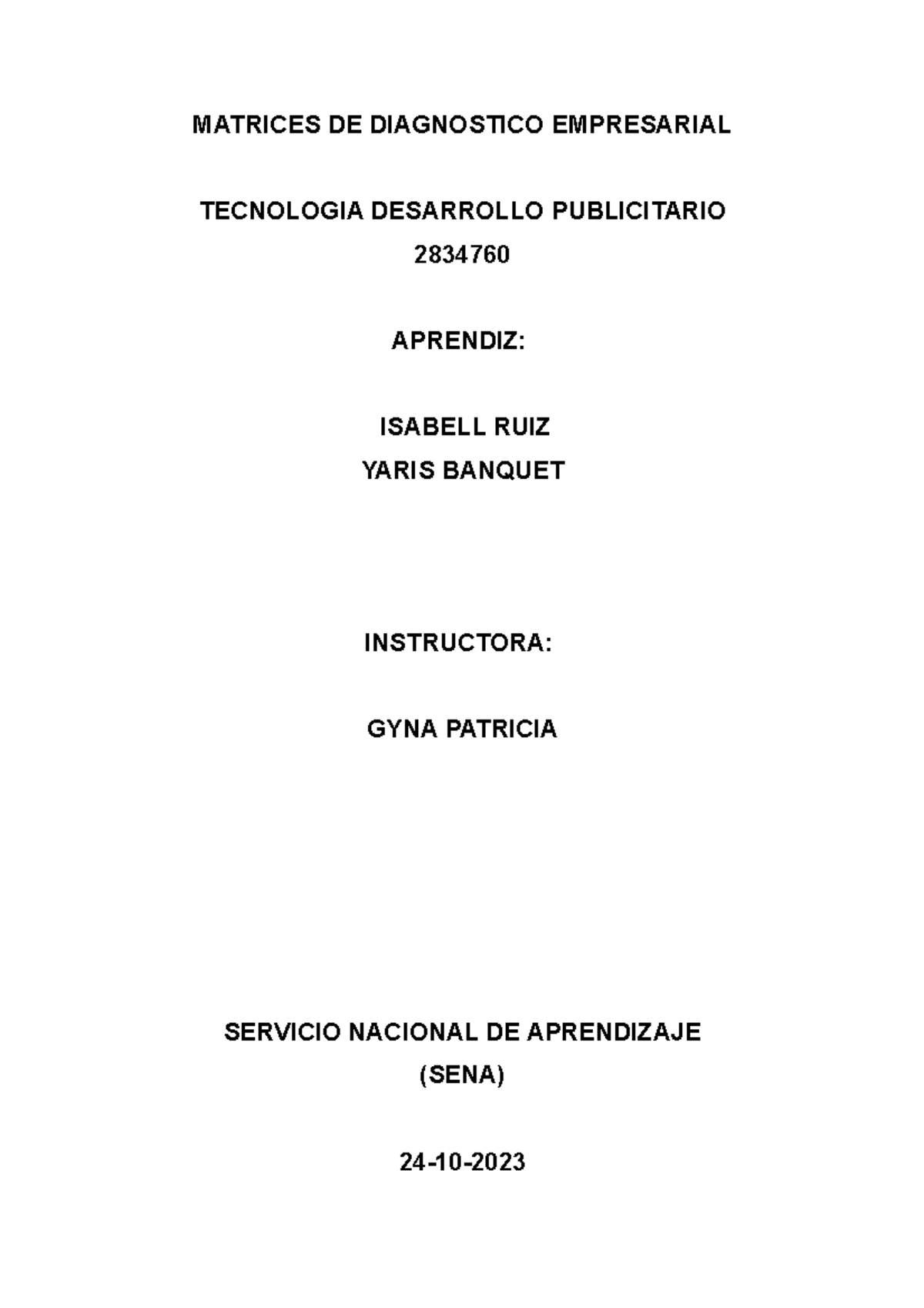 Matrices De Diagnostico Empresarial Matrices De Diagnostico