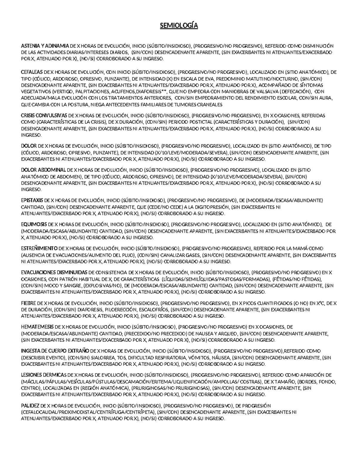 semiologia consulta de urgencias - SEMIOLOGÍA ASTENIA Y ADINAMIA DE X ...