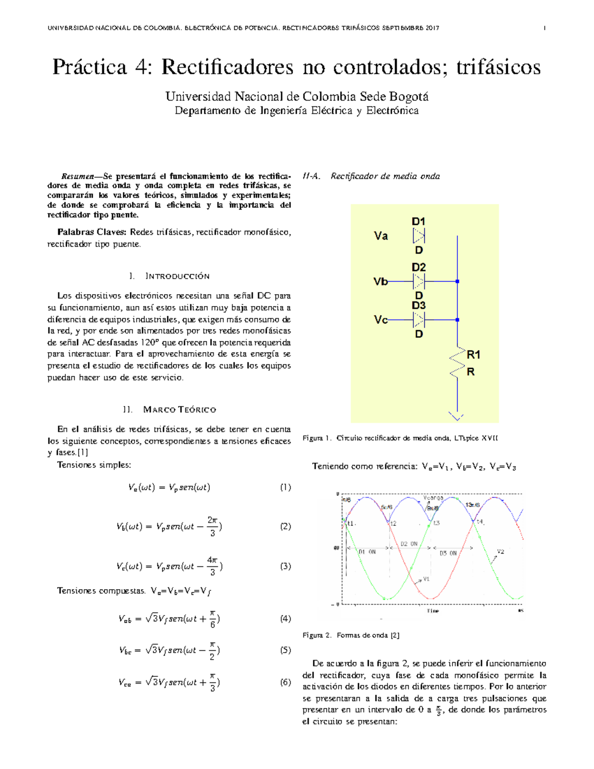 Pr ctica 4 Rectificadores no controlados trif sicos - Práctica 4: Rectificadores no controlados ...