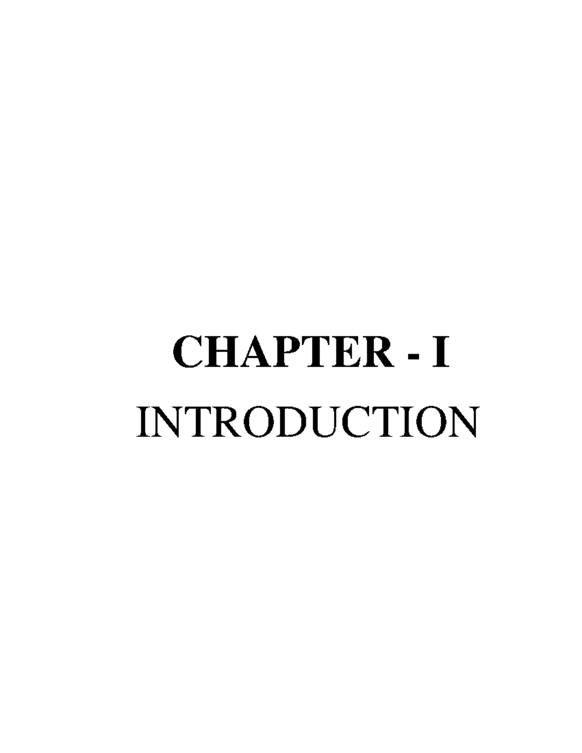 Project 4 final - CHAPTER - I INTRODUCTION CHAPTER - I INTRODUCTION AND ...