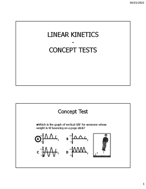 ES3550 – Linear Kinetics- Example Problems - ES3550 – Linear Kinetics: Example Problems A 200 kg ...