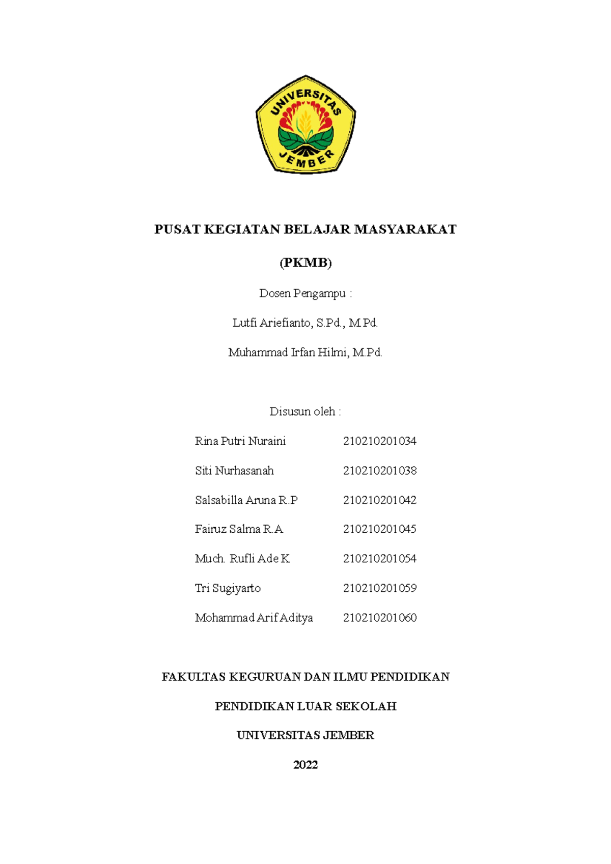 Pusat Kegiatan Belajar Masyarakat - PUSAT KEGIATAN BELAJAR MASYARAKAT ...
