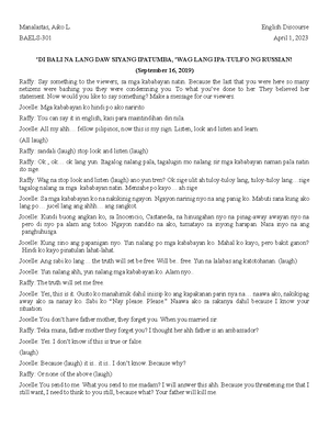 ANAK Script for theater - ANAK SCRIPT FIRST SCENE: AIRPORT Characters ...