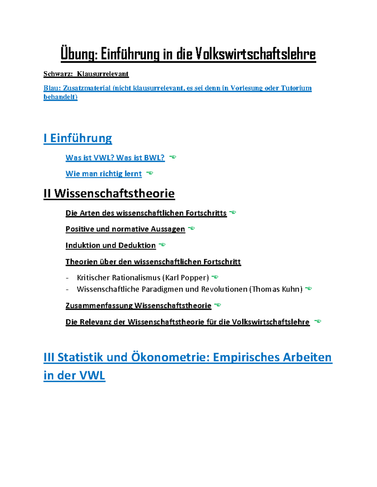 OVWL Übung Interaktives Inhaltsverzeichnis - kurz - ‹bung: Einf ̧hrung ...