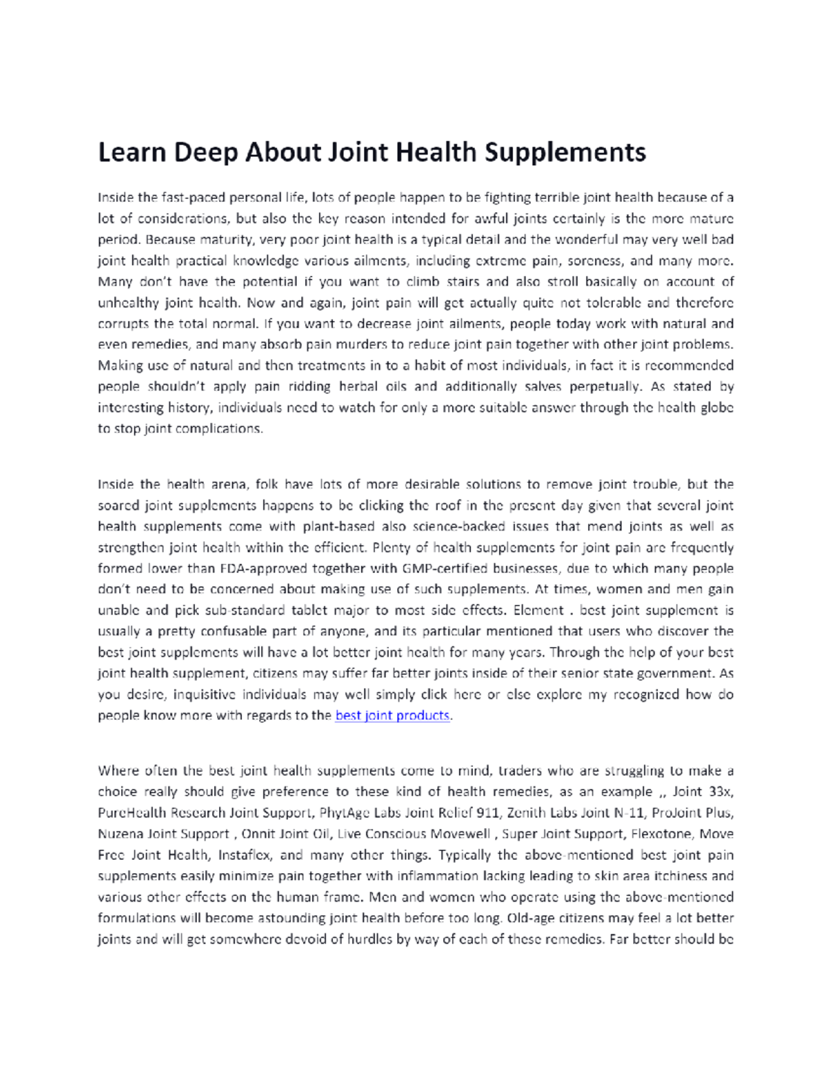 Best Joint Supplement - BA 346 - Studocu