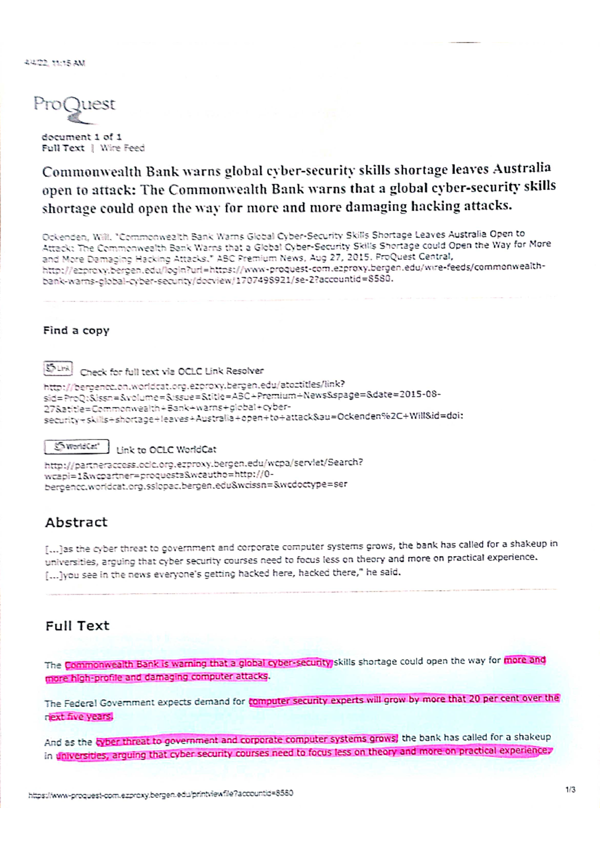 Annotation 5 - Assignments - WRT-101 - Studocu