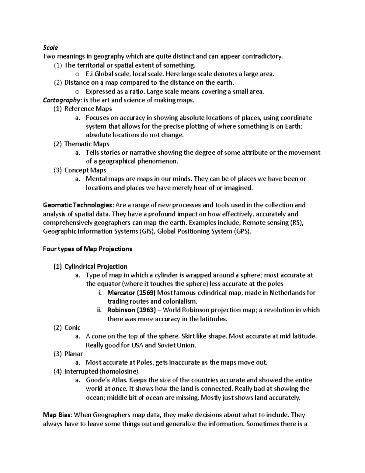 Master Geog Notes 2 2 (dragged) 2 - Scale Two meanings in geography ...