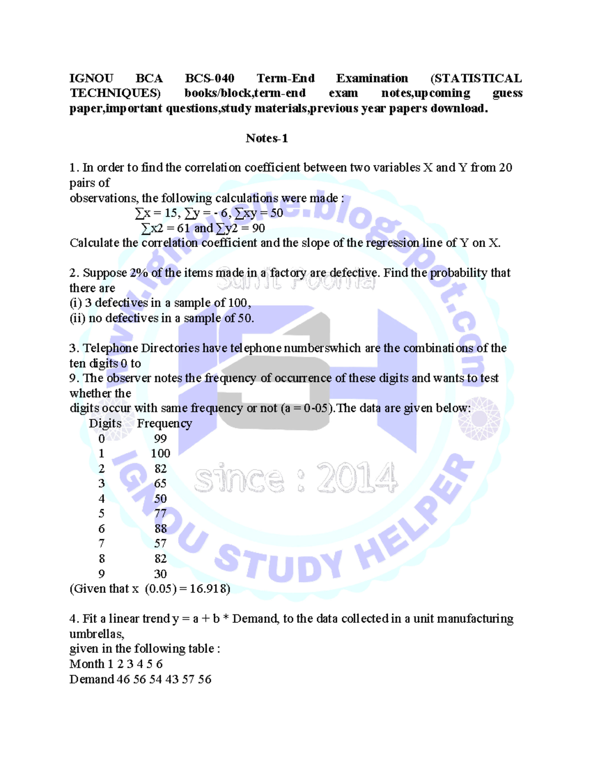 BCS-040 notes - Important question - IGNOU BCA BCS-040 Term-End ...