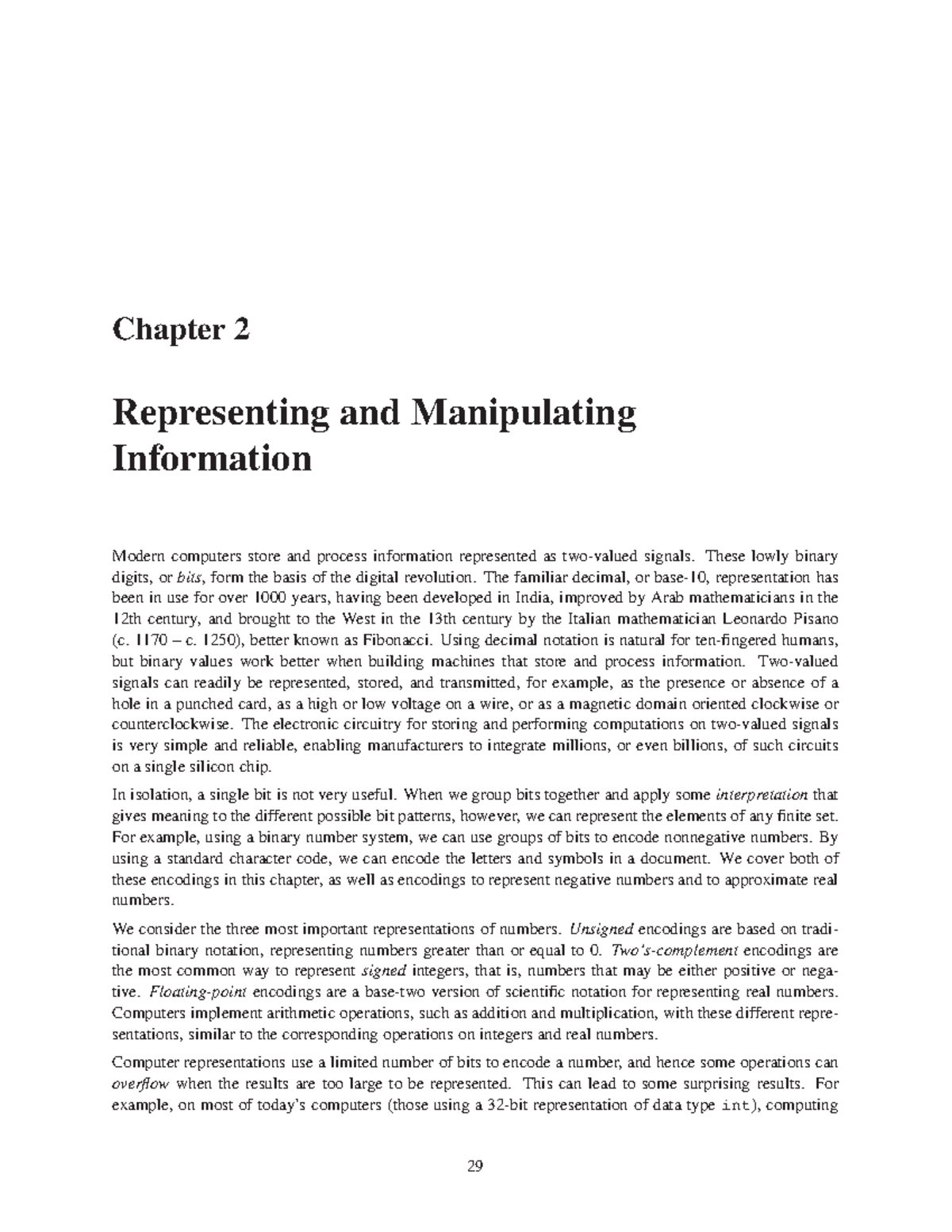 Chapter 2 - Chapter 2 Representing and Manipulating Information Modern ...
