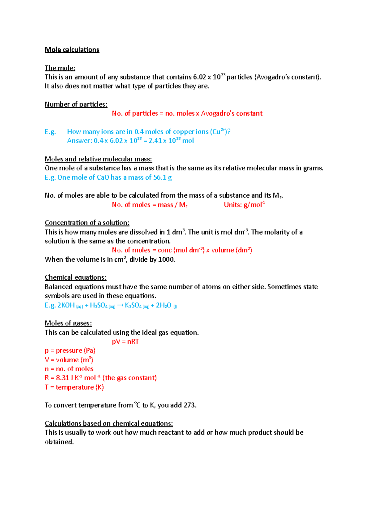 Mole Calculations Mole RMM Concentration Of A Solution Chemical mole-calculations-mole-rmm-concentration-of-a-solution-chemical