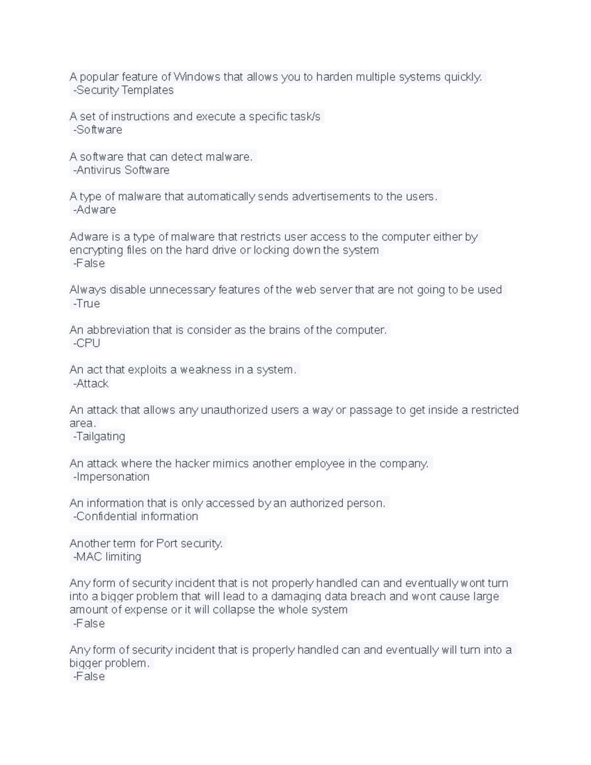 Network Security prelim midterm - A popular feature of Windows that ...