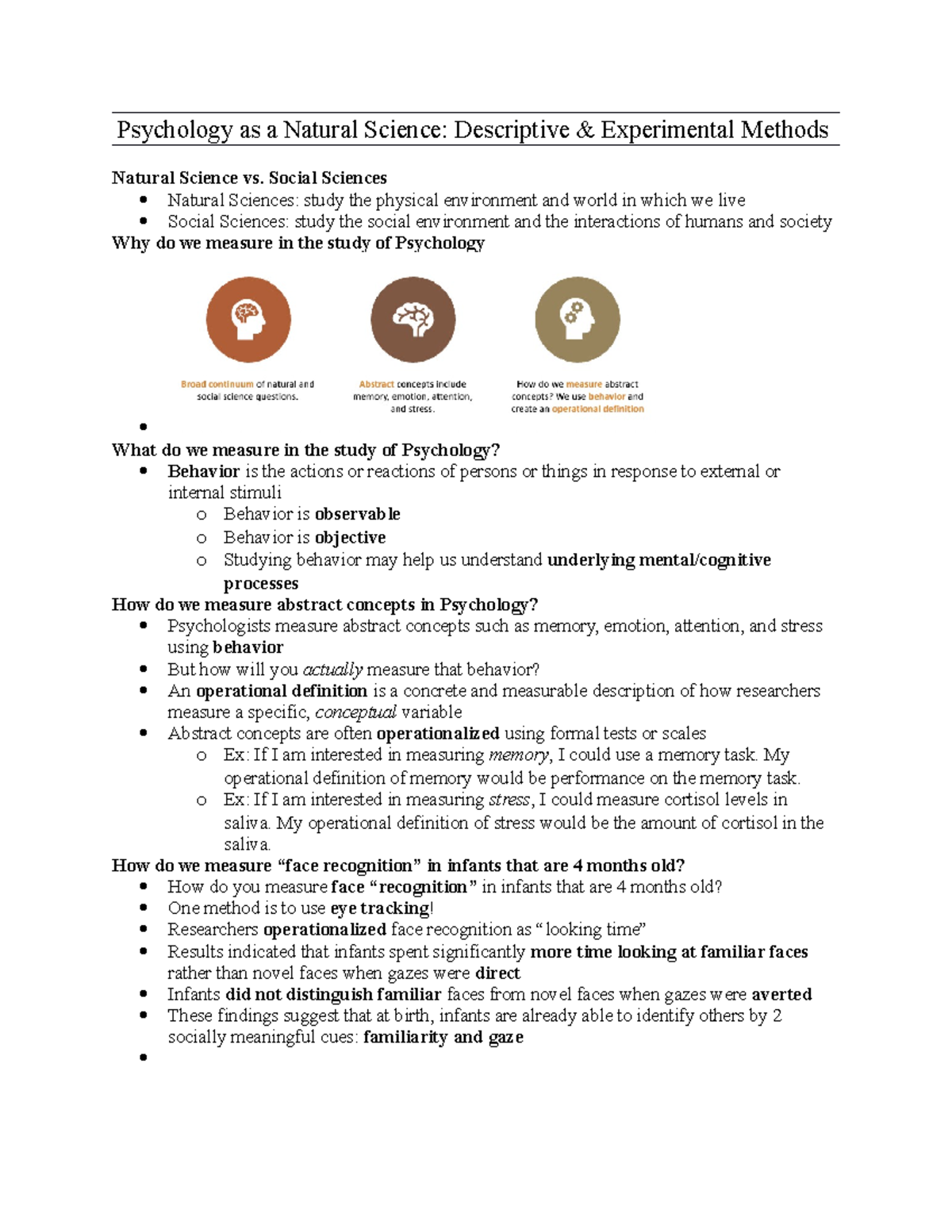 Lab Notes - Psychology as a Natural Science: Descriptive & Experimental ...