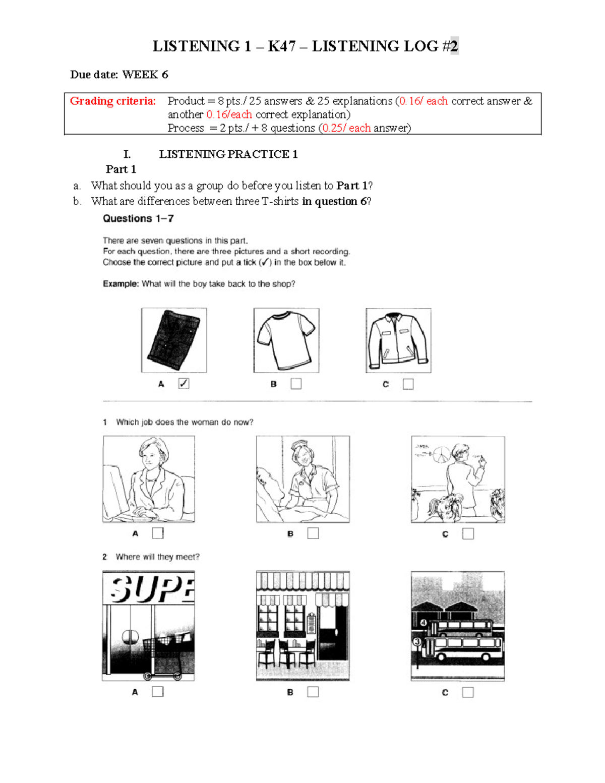 Listening LOG 2 - Tasks-1 - LISTENING 1 – K47 – LISTENING LOG # 2 Due ...