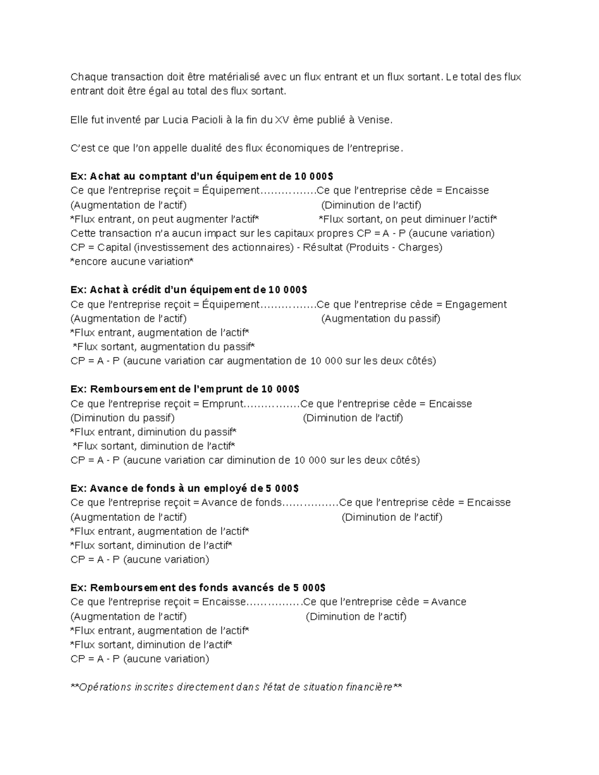 ADM1740 all notes -3 - Chaque transaction doit être matérialisé avec un ...