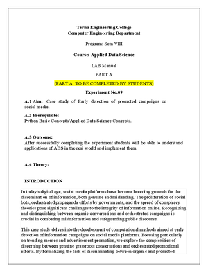 Ml 8 - practical - Experiment No. 8 Aim : To implement LDA. Theory ...
