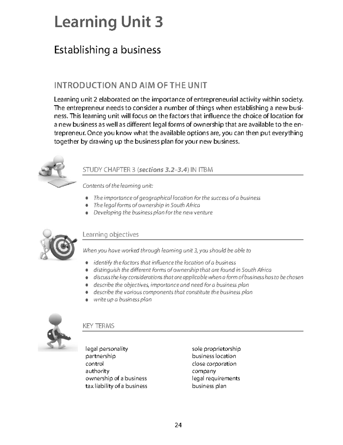 Lesson 3 - lecture notes - Learning Unit 3 Establishing a business ...