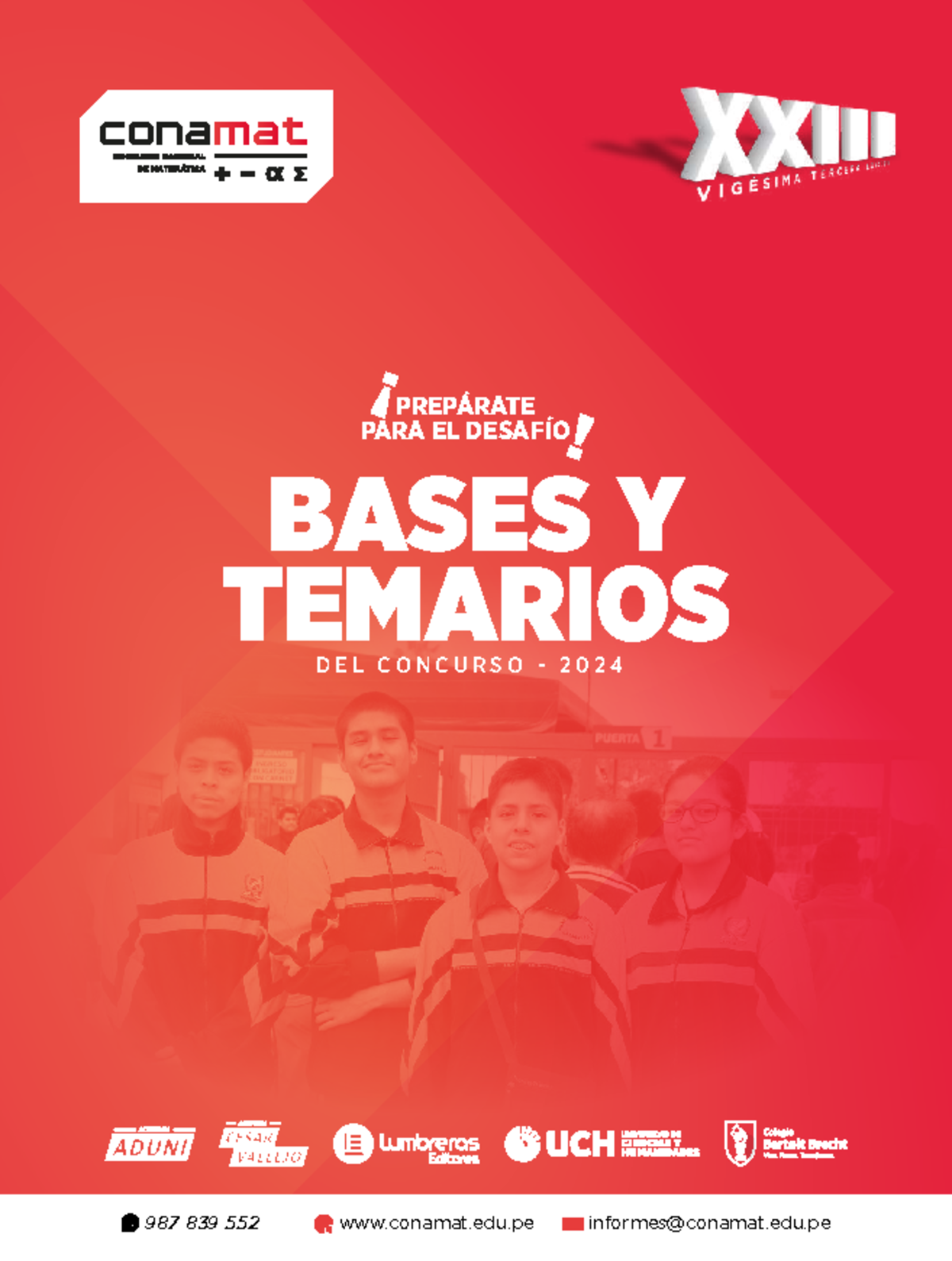 Bases y Temario Conamat 2024 - 987 839 552 conamat.edu informes@conamat ...