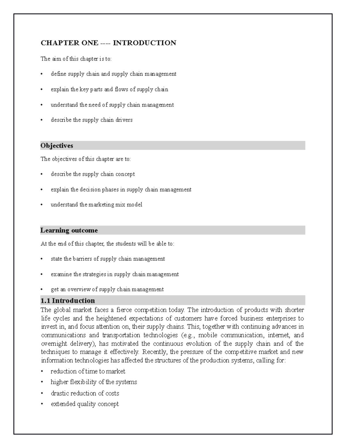 SCM Module - what is strategical management - ####### CHAPTER ONE ...