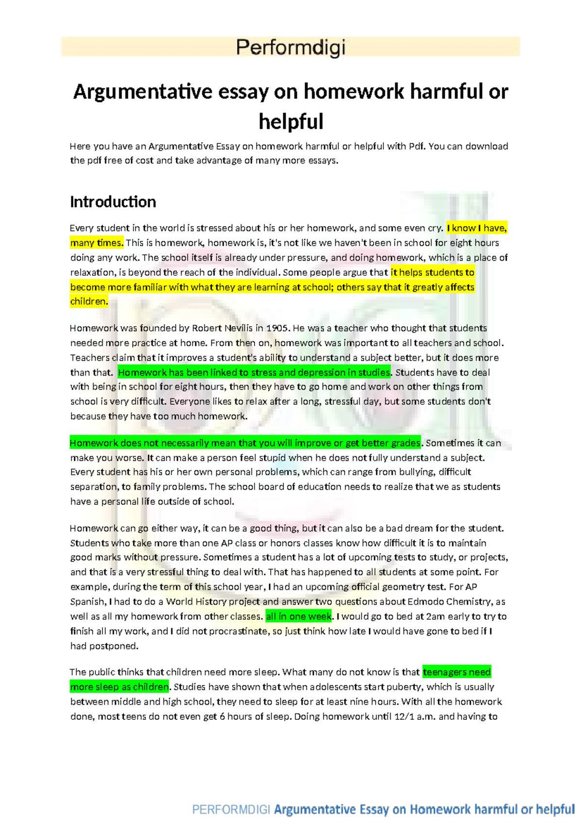 Homework harmful or helpful - You can download the pdf free of cost and ...