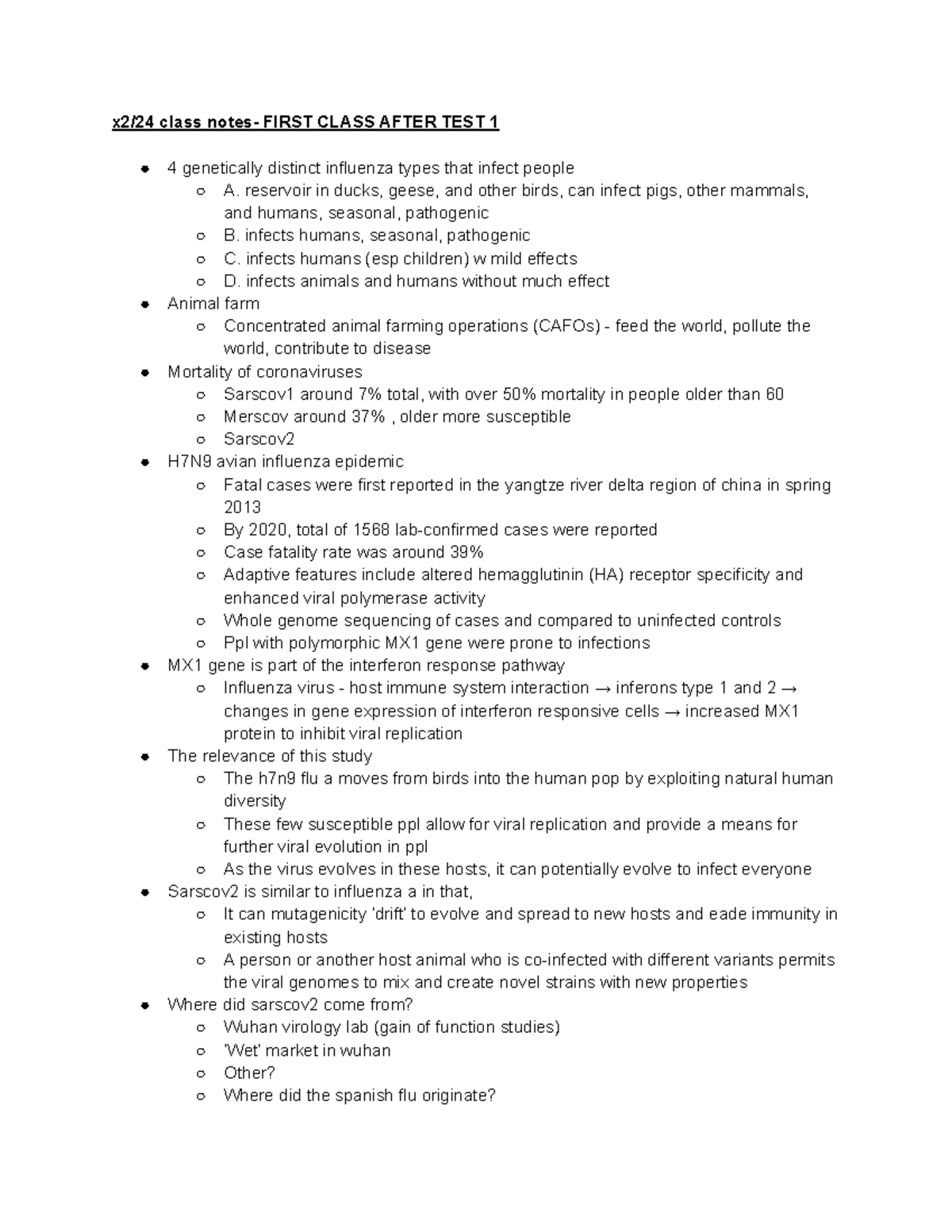 E health notes 2 - dr. miller spring 2022 - x2/24 class notes- FIRST ...