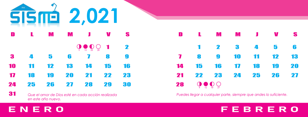 Enero y febrero - calendario vectoral - L M M J V SD L M M J V SD E N E ...