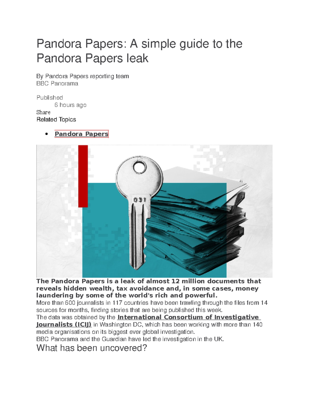 Pandora Papers: A simple guide to the Pandora Papers leak - More than ...