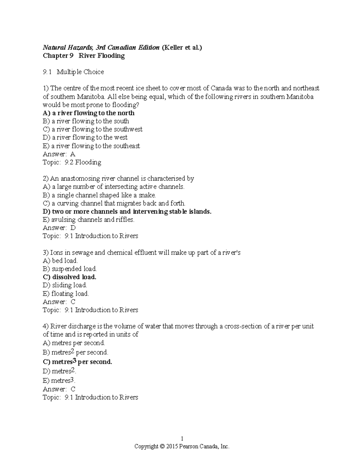 Exam 1 March 2018, questions and answers - Natural Hazards, 3rd ...