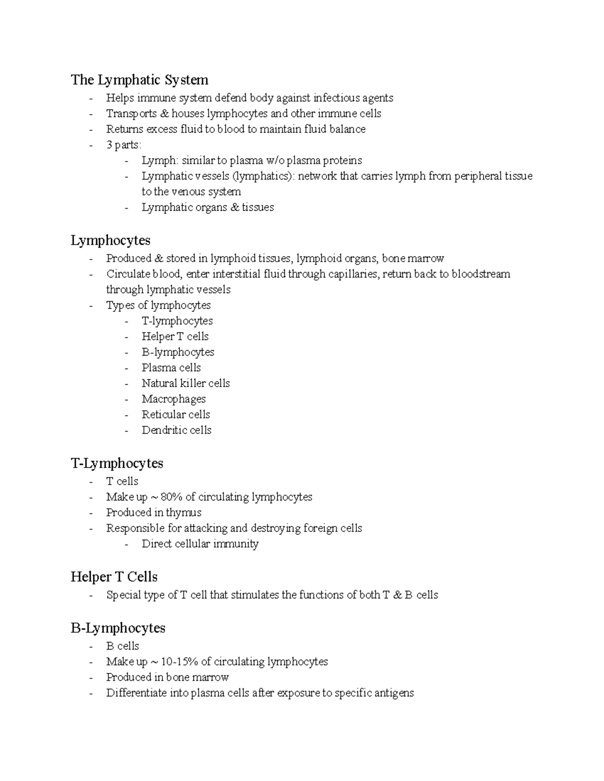 Lymphatic System & Immunity Lab - The Lymphatic System Helps immune ...
